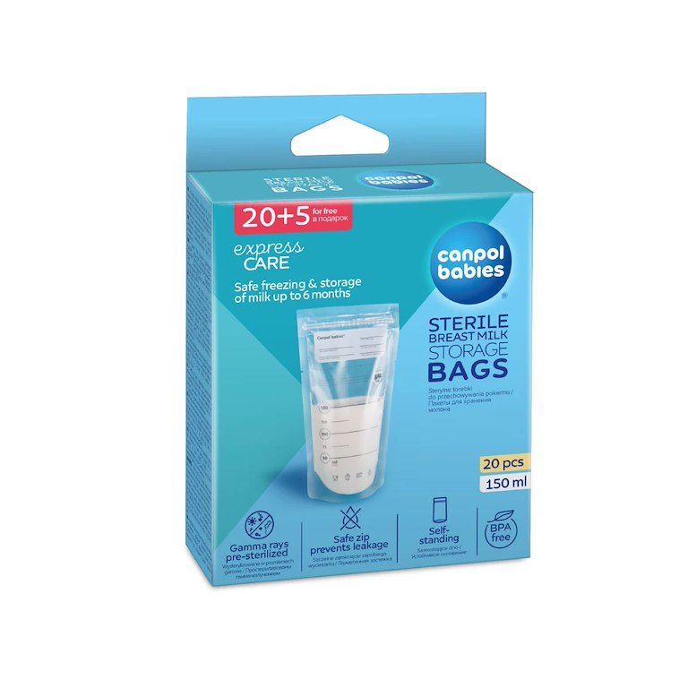 Canpol Babies Kese za Odlaganje Mleka 150 mL 20 Kesa