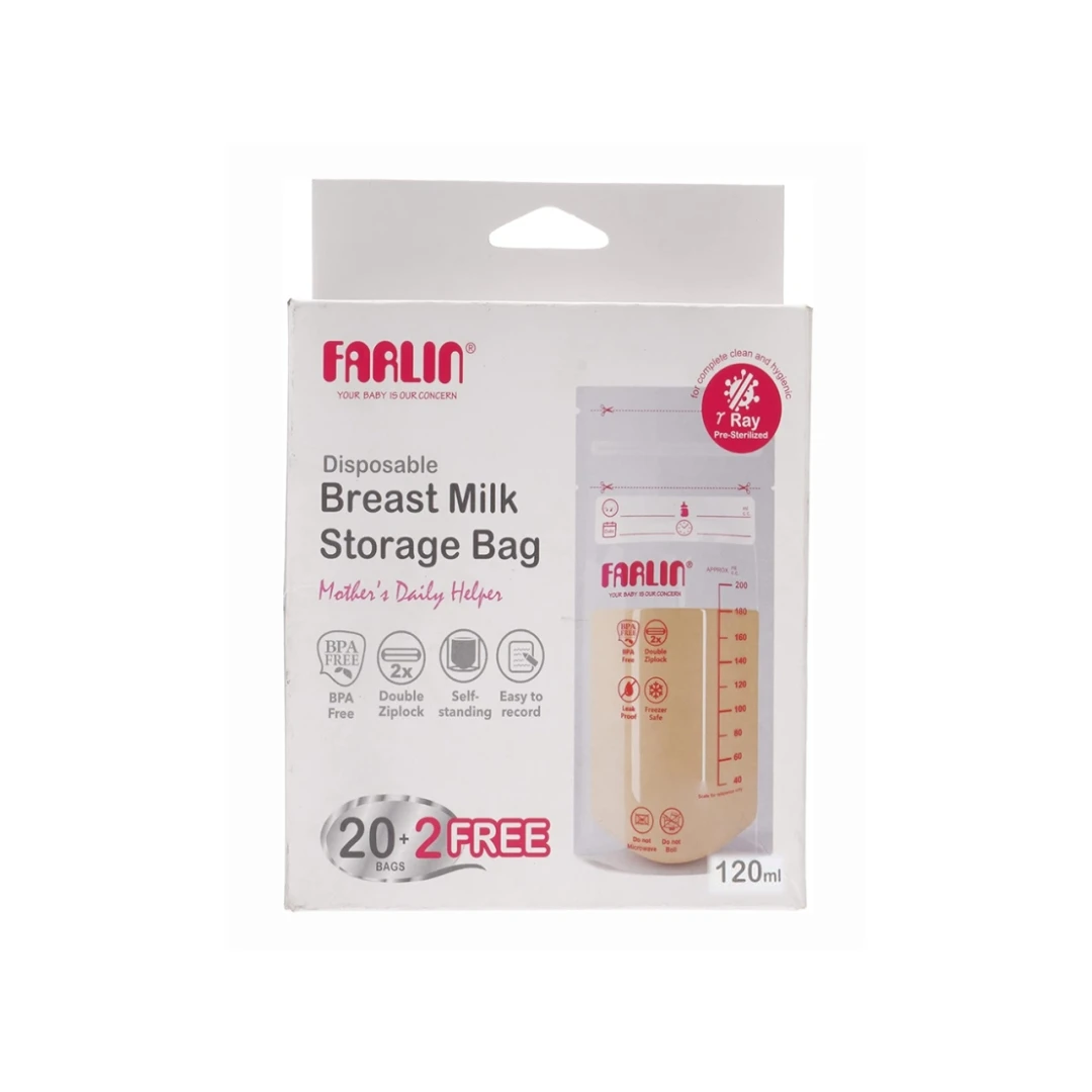 FARLIN® Kese za Odlaganje Mleka od 120 mL 22 Kese
