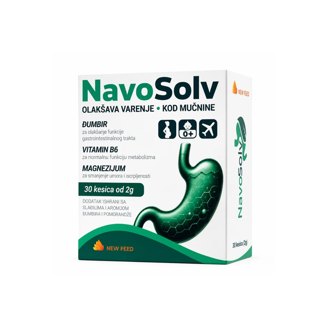 NavoSolv 30 Kesica; Protiv Mučnine i za Lakše Varenje
