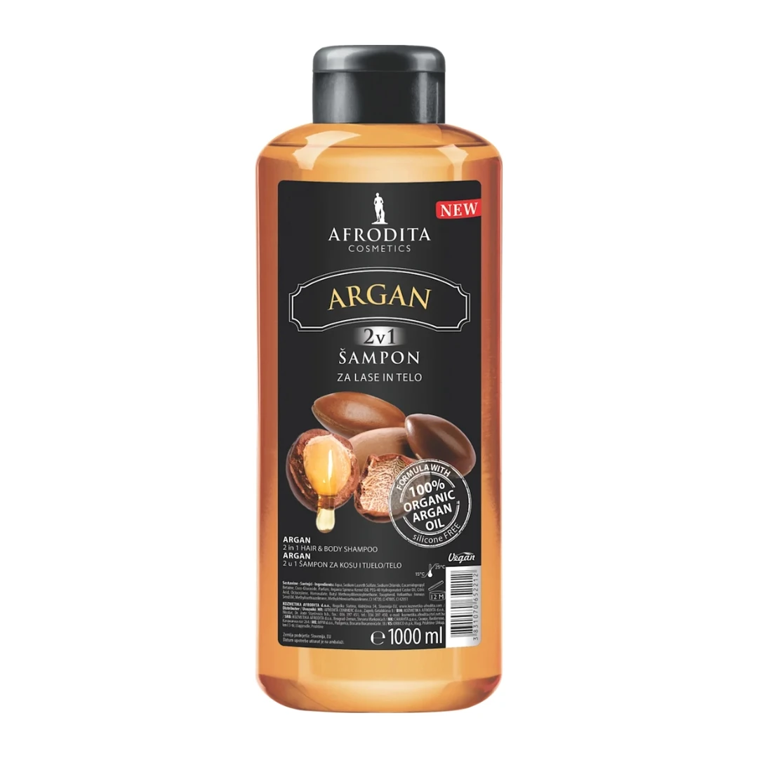 AFRODITA Šampon za Kosu i Telo Argan 1000 mL
