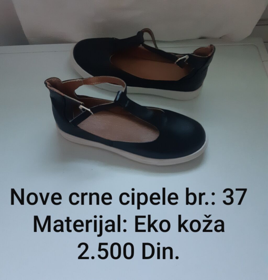 Nove crne ženske cipele – broj 37 - Materijal: eko koža - Boja: crna