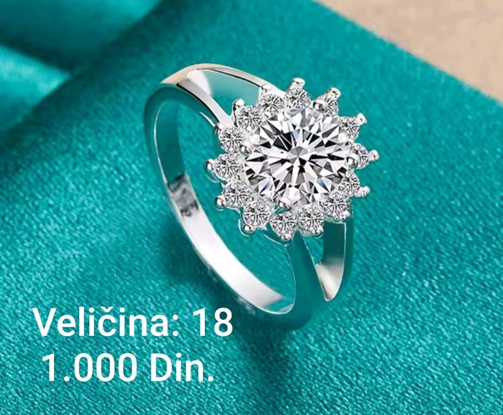Elegantni posrebreni prsten od hirurskog čelika sa žigom S925, sa