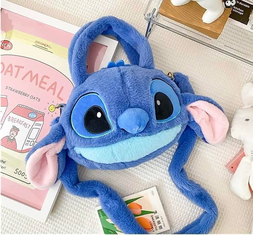 Plišana torbica u obliku plavog vanzemaljčića (inspirisana popularnim