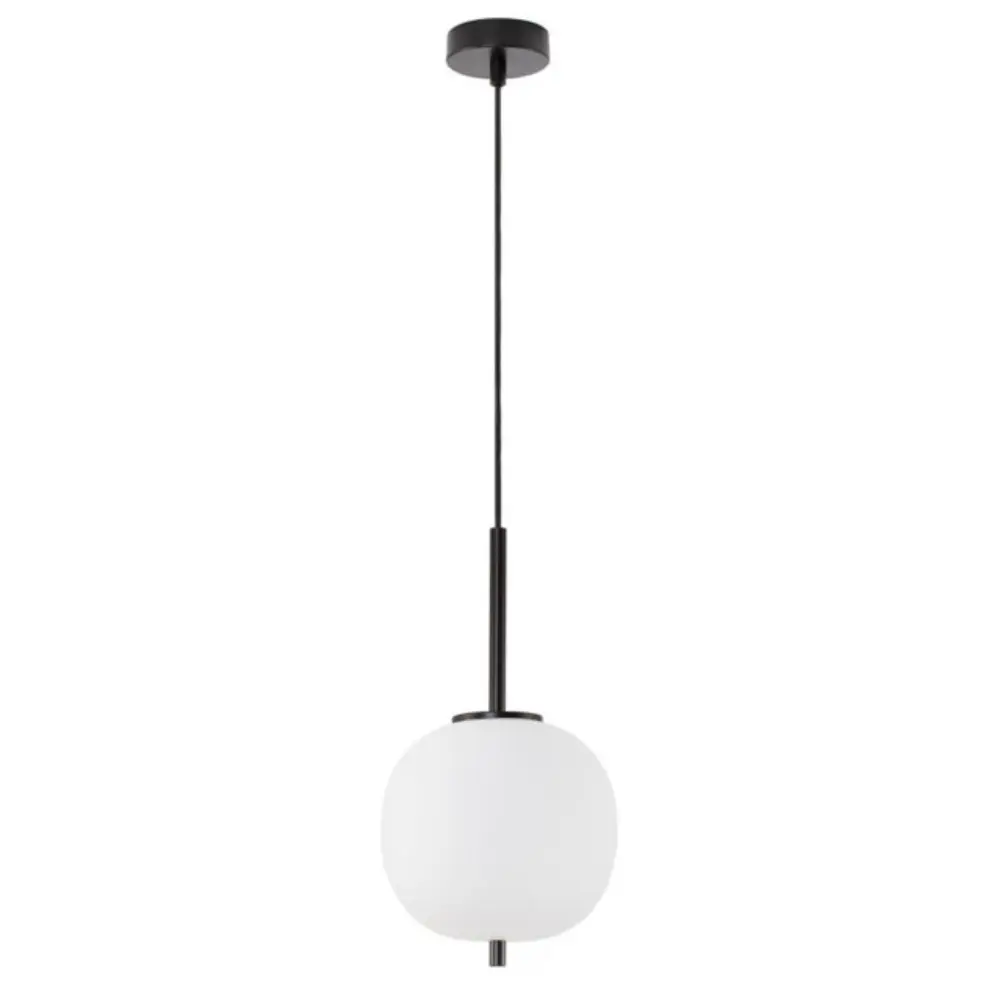 LATO VISILICA BLACK METAL LAMP OPAL GLASS