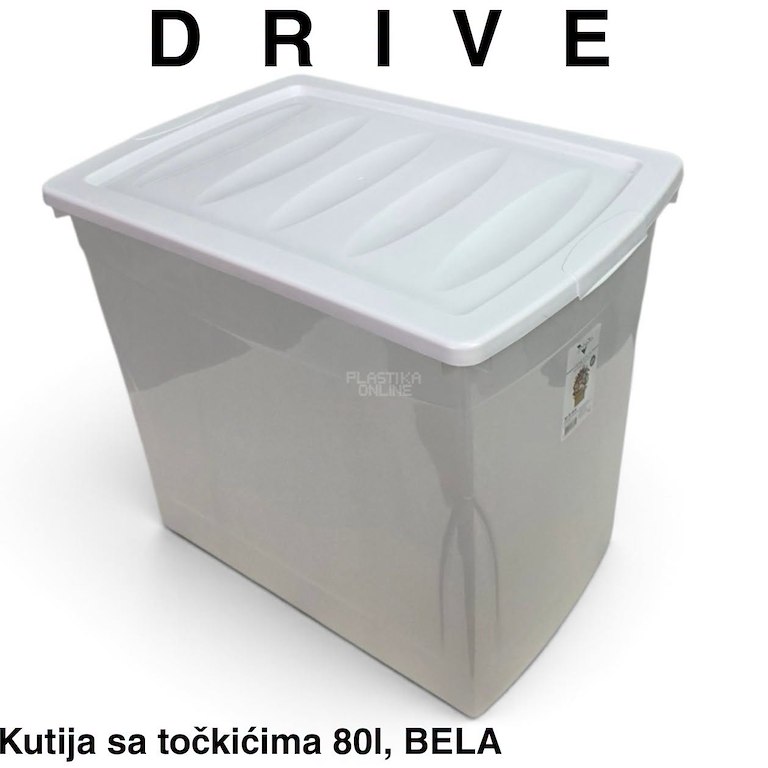 Kutija za odlaganje sa točkićima 80L – Family box drive 80l -BELA