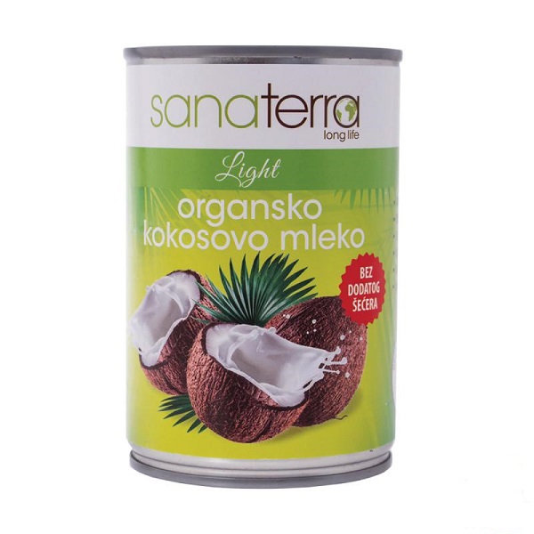 KOKOSOVO MLEKO ORGANSKO SANATERRA 400ML