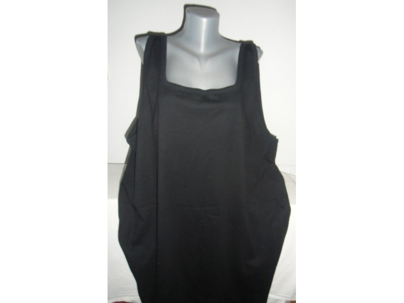 Crna pamucna haljina, sire bretele, vel.6XL