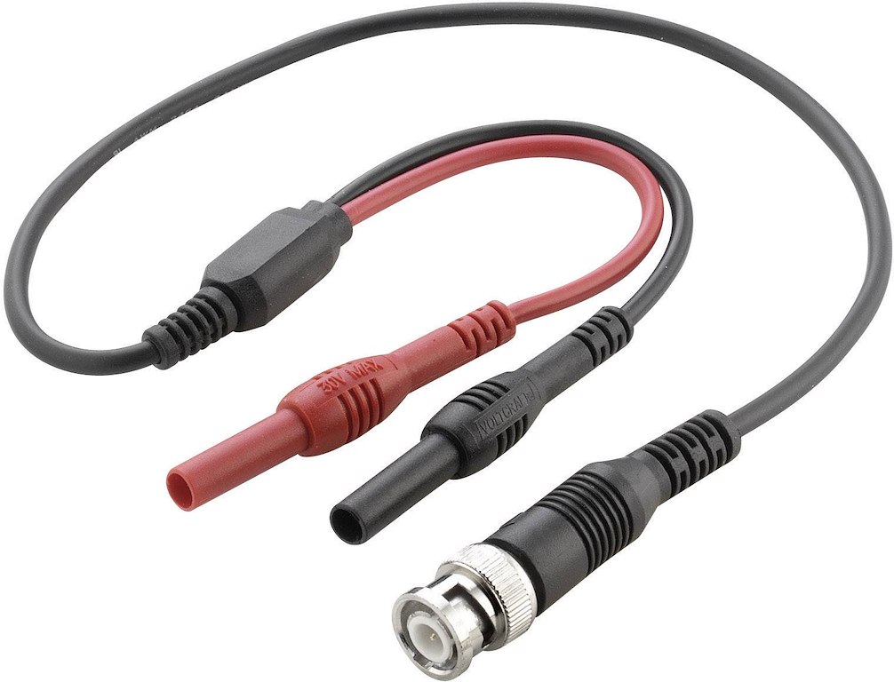 VOLTCRAFT BNC BNC merni kabl 0,50 m 30 V crna, crvena