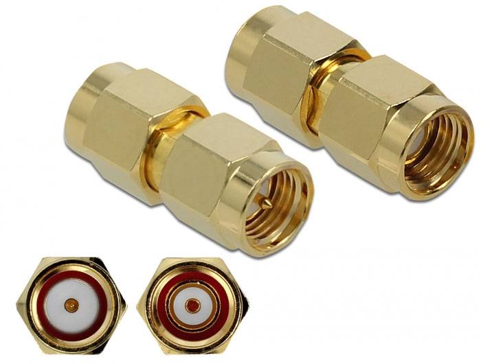 Delock 89971 HF-adapter RPSMA utikač – SMA-utikač 10 GHz, 50 Ω