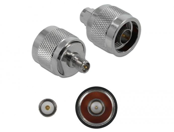 Delock 89984 N adapter muški konektor N – RPSMA utičnica 10 GHz, 50 Ω