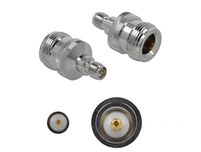 Delock 89987 N adapter ženski konektor N – RPSMA utičnica 10 GHz, 50 Ω