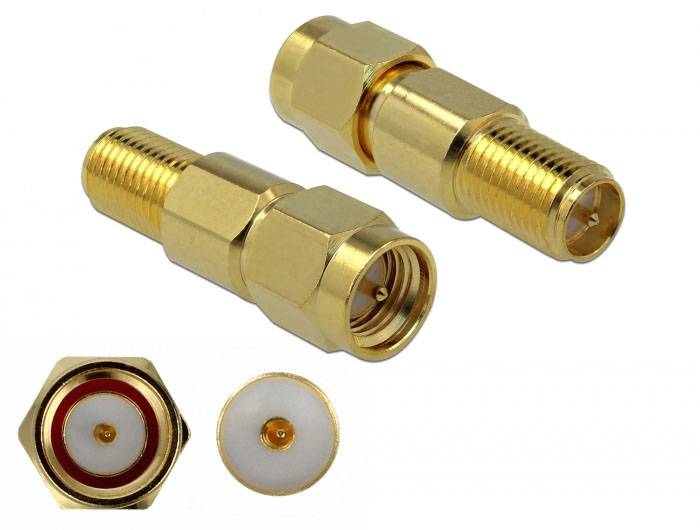 Delock 89991 SMA adapter SMA-utikač – RPSMA utičnica 3 GHz, 50 Ω