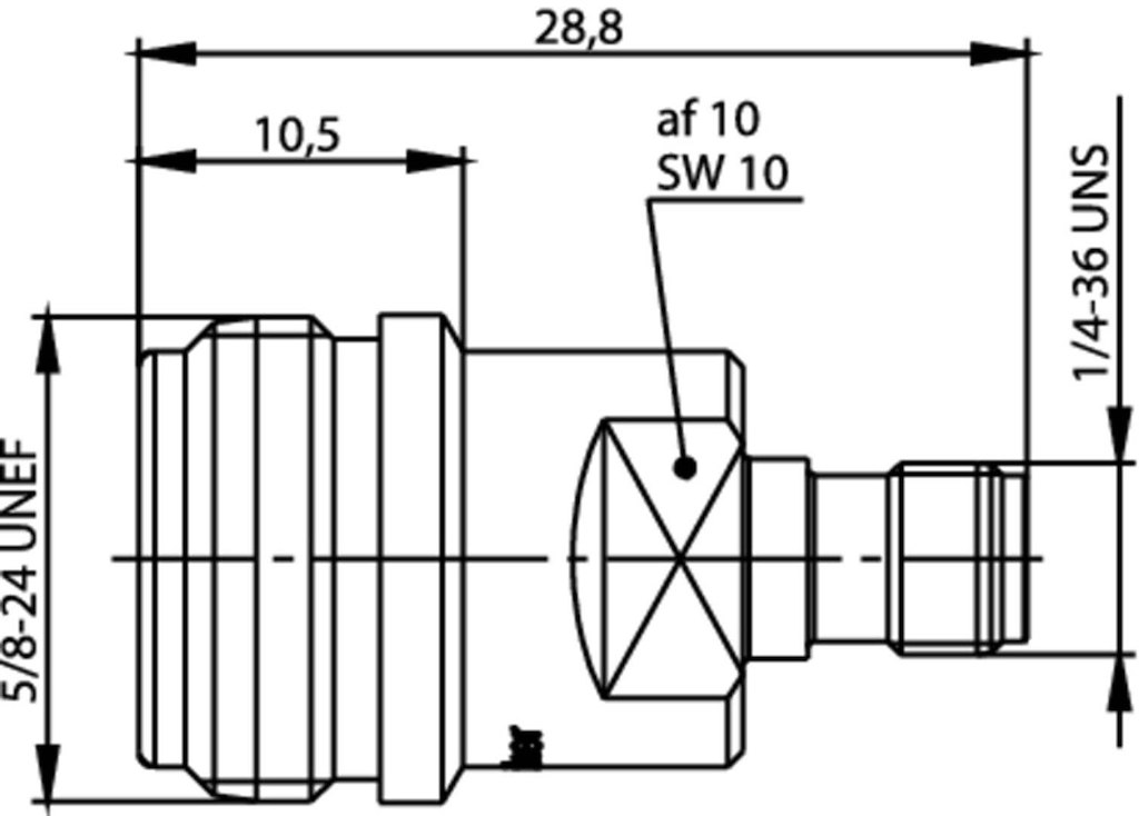 Telegärtner 100024219 koaksijalni adapter ženski konektor N – SMA-utičnica 18 GHz, 50 Ω