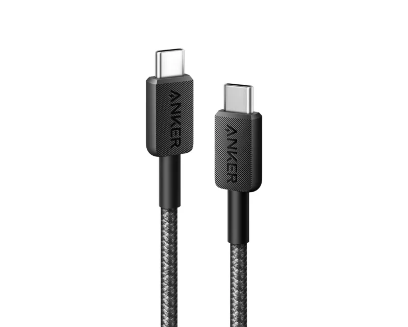 ANKER 322 USB tip-C na USB tip-C kabl M/M 1.8m, 60W, pleteni, crni