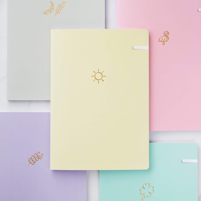 Sveska soft touch A4 linije – žuta