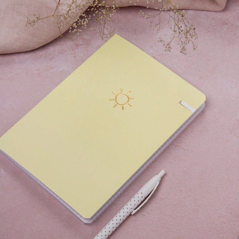 Sveska soft touch A5 linije – žuta