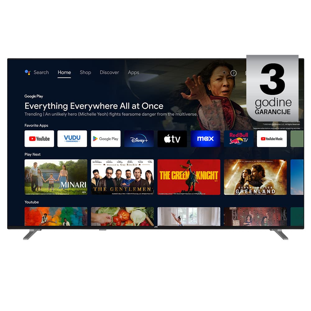 JVC Televizor LT-65VAQ3300 65", Smart, 3840x2160, QLED 4K, Crni