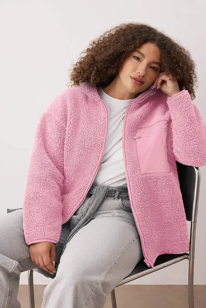 Trendyol Curve Ženski duks Tbbaw26Ao00022, Roze