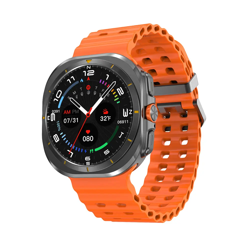 Smart watch DT WATCH ULTRA, Crni (narandzasta silikonska narukvica)