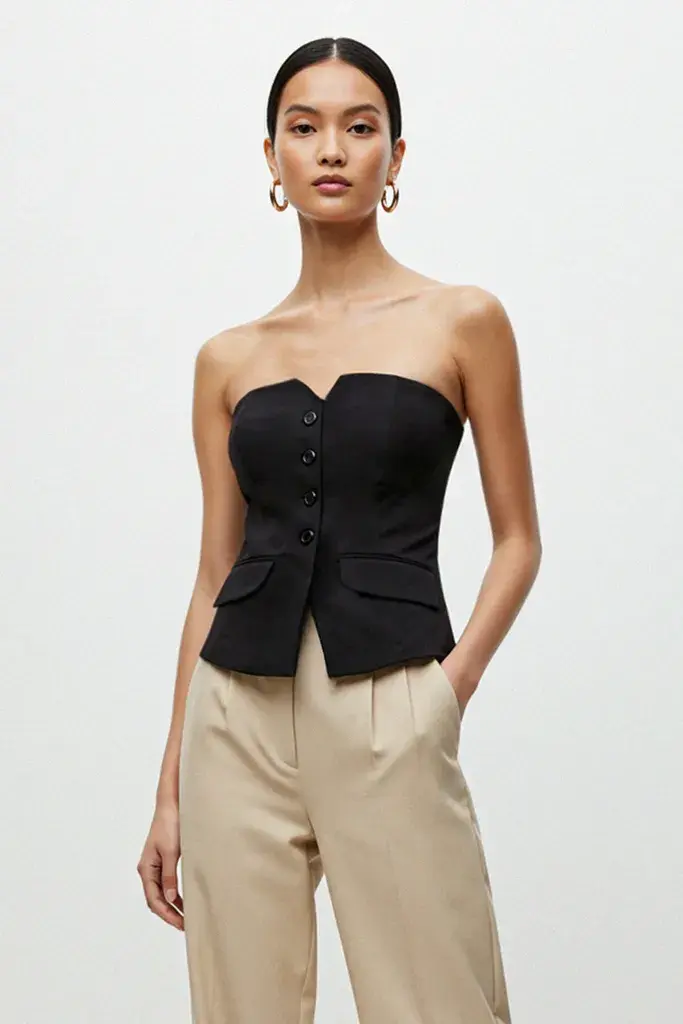 Trendyol Milla ženski top Twoaw24Ye00034, crna