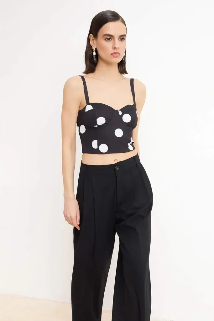 Trendyol Milla Zenski top Tprss26Bs00002, Crna