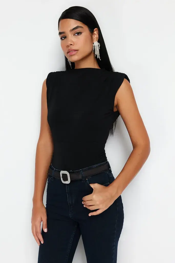 Trendyol Milla Ženski bodi TPRSS24BD00012, Crni