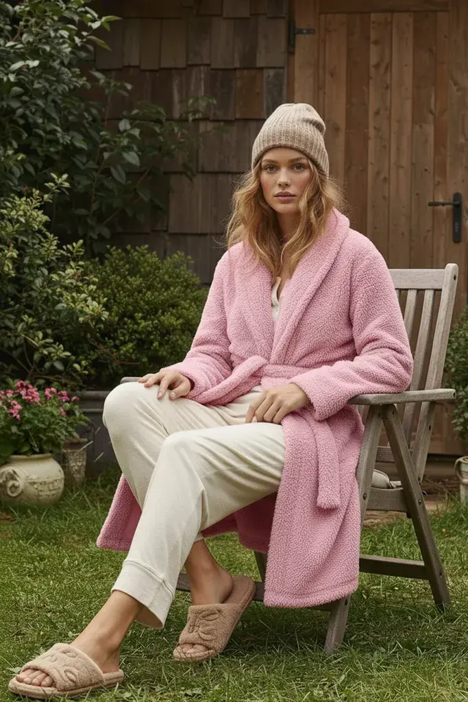 Trendyol Milla Ženski bademantil Thmaw23Sb00000, Roze
