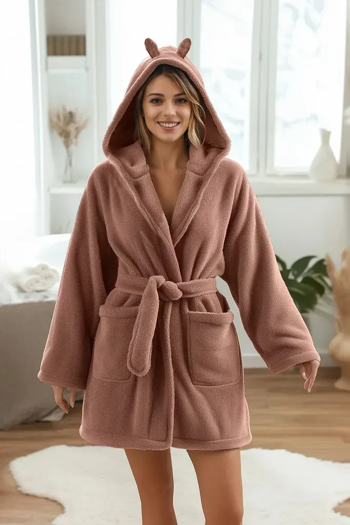 Trendyol Milla Ženski bademantil Thmaw25Sb00007, Smeđi