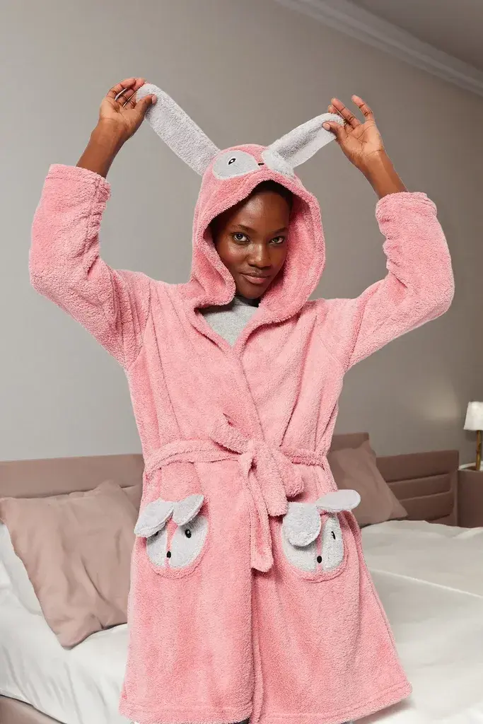 Trendyol Milla Ženski bademantil Thmaw21Sb0010, Roze