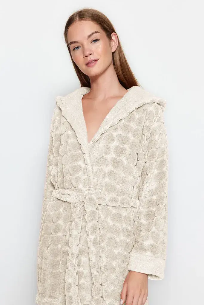 Trendyol Milla Ženski bademantil Thmaw24Sb00002, Krem