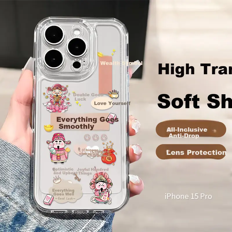 Yingkaida Maska za mobilni telefon iPhone 15 Pro, Šarena