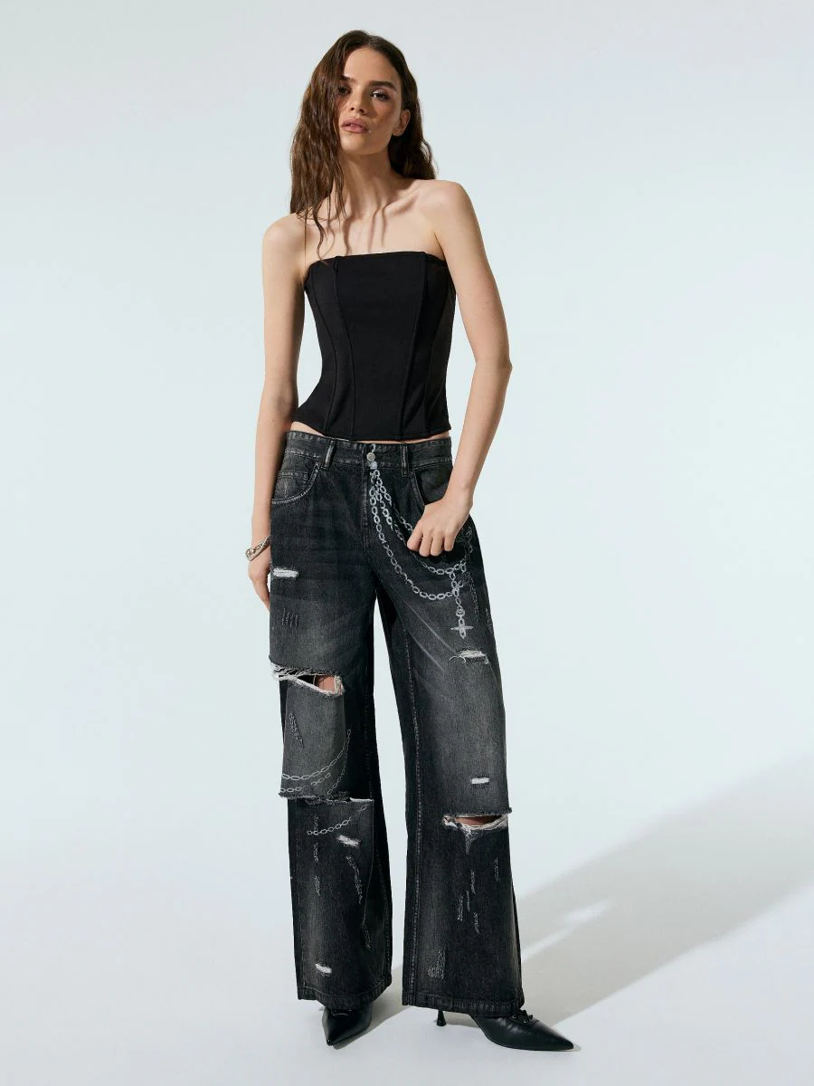 Baggy fit farmerke
