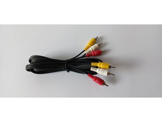 NOVO! Video kabl 3xRCA na 3xRCA 1,5 metra (PRO EDITION)