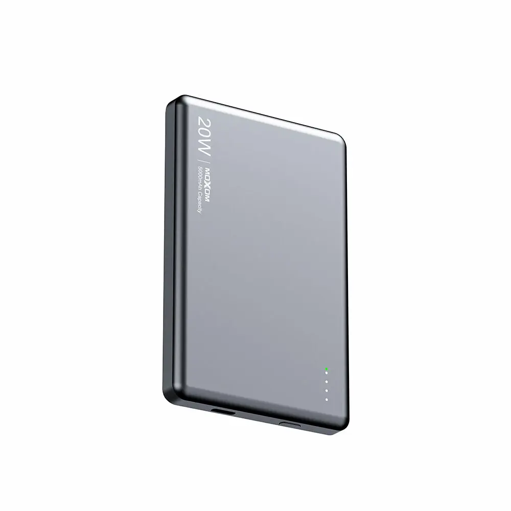 Moxom Power Bank, 15 W, 5000 mAh, Sivi