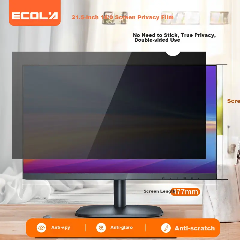 Ecola Zaštitna privacy folija za ekran za monitor, 21.5", 16:9