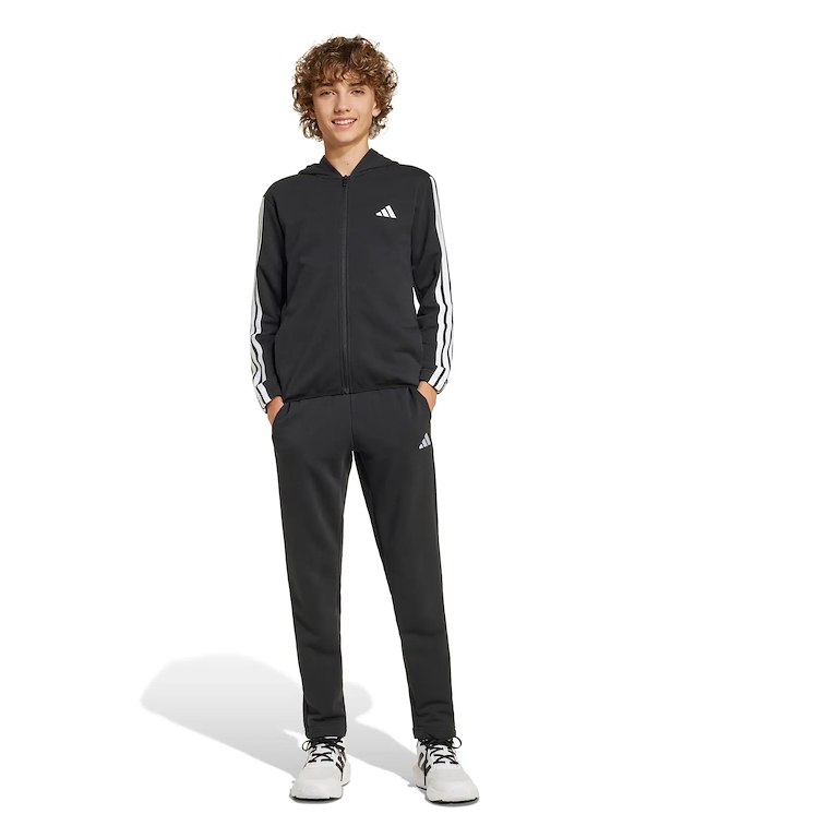Adidas Trenerka za dečake J 3S Ft Ts 220, JD6505, Crne