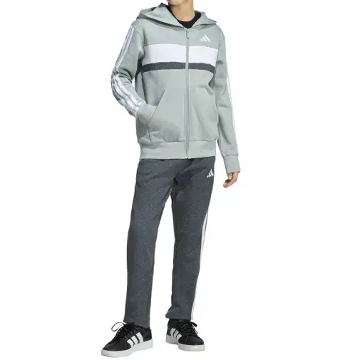 Adidas Komplet trenerka za dečake J 3S Tib Fl Ts, Zeleni