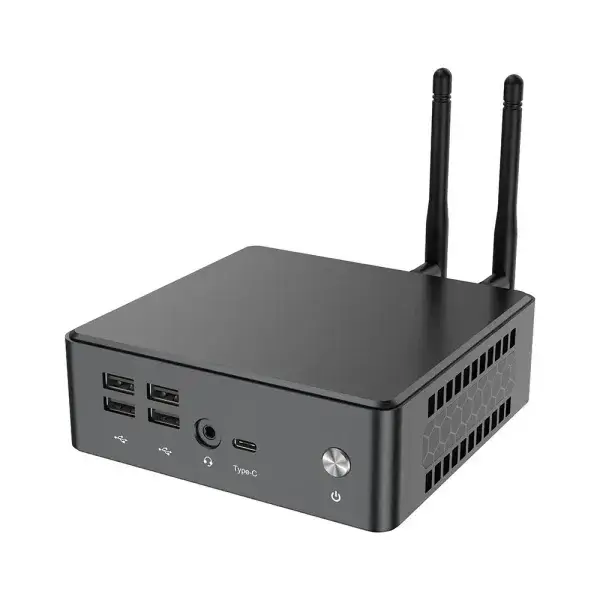 Zeus Mini PC MPI12, Intel i3-1220P, 16GB DDR4, 512GB SSD, LAN, Dual Wi‑Fi, Bluetooth, HDMI, DisplayPort, Crni