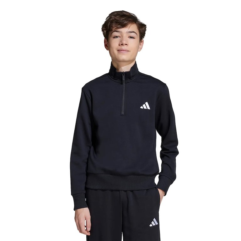 Adidas Duks za dečake sa zip kragnom J Sl Ft Hz 220 JN2433, Crni