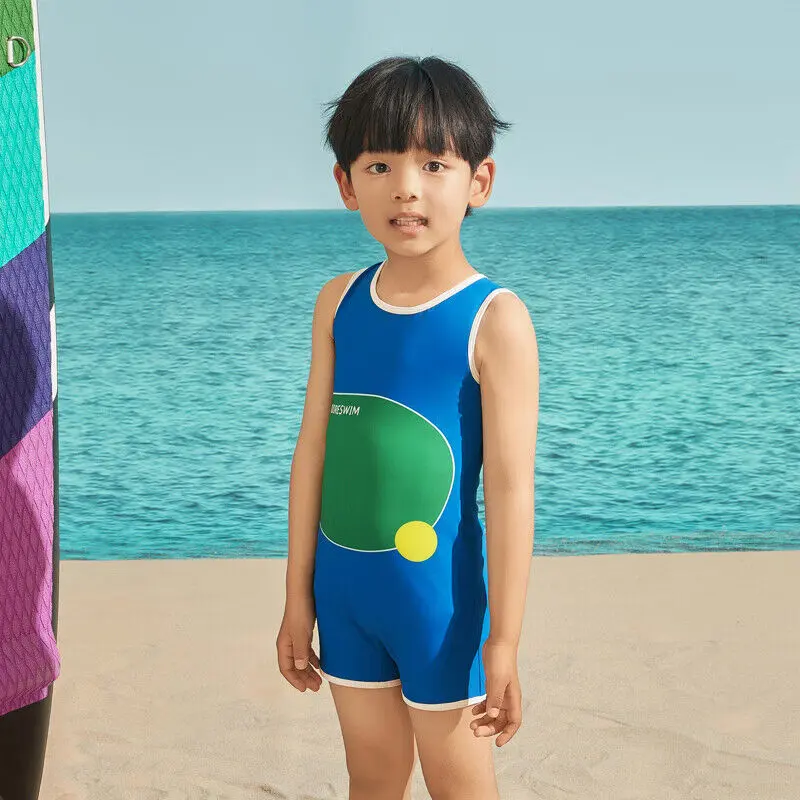 Adoreswim Jednodelni kupaći kostim za dečake, Plavi