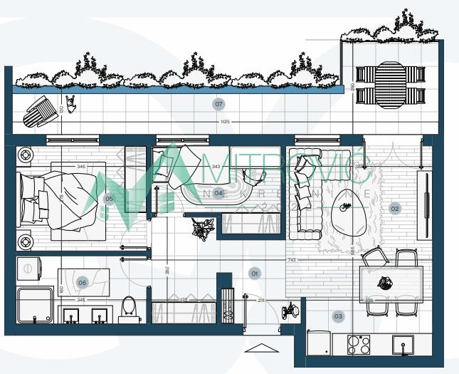 Dvoiposoban stan na prodaju, Radijalac, Subotica, 67m², 120.830 €