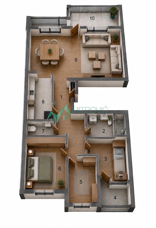 Troiposoban stan na prodaju, Veternik, Novi Sad, 84m², 164.390 €