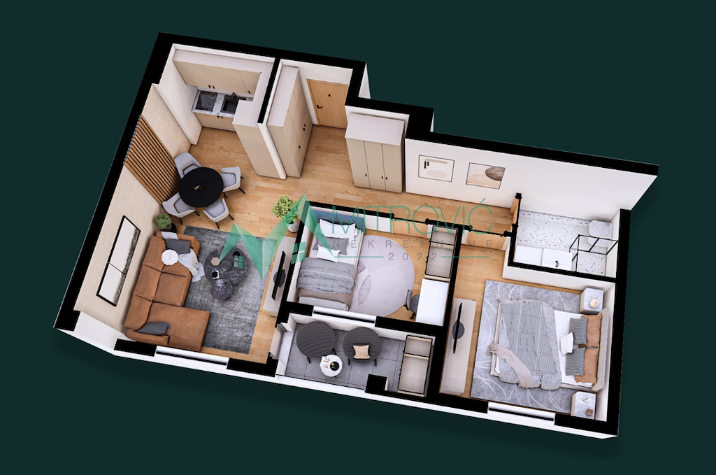 Dvoiposoban stan na prodaju, Sremska Kamenica, Novi Sad, 54m², 145.560 €