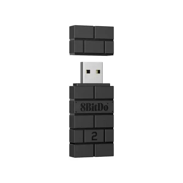 8BitDo Gamepad adapter USB Wireless Adapter 2, PC, PS, Mac, XBox, Switch, Android, Crni