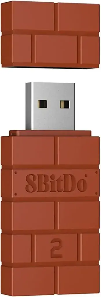 8BitDo Gamepad adapter USB Wireless Adapter 2, PC, PS, Mac, XBox, Switch, Android, Narandžasti
