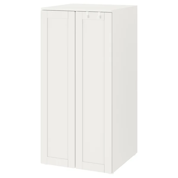 Garderober, bela bela/s okvirom, 60x57x123 cm