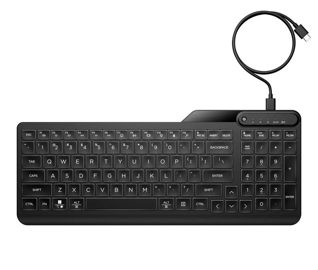 HP tastatura 400 sa pozadinskim osvetljenjem, žičana, crna
