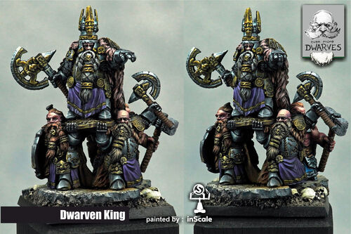 NEW! Scibor Monstrous Miniatures CF0007 EMD Dwarven King Set (4 Miniatures)