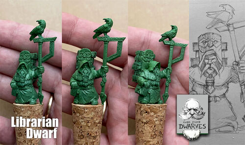 NEW! Scibor Monstrous Miniatures CF0009 EMD Librarian Dwarf (1 Figure)