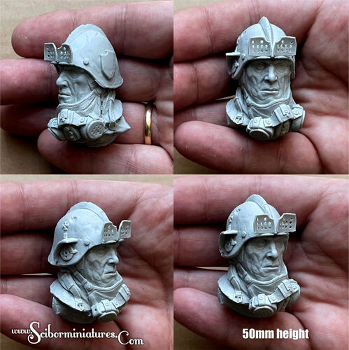 NEW! Scibor Monstrous Miniatures Scann0002 Crusader Bust #2 (50 mm Height)